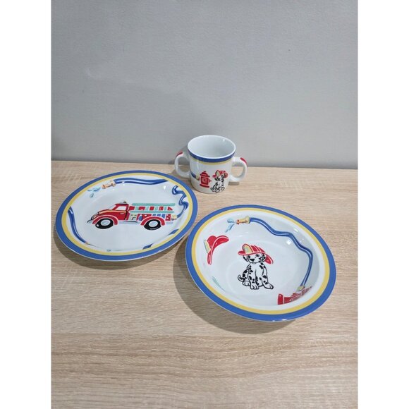 Tiffany & Co. | Kitchen | Tiffany Fire Station Blue 3 Pc Childrens Set ...
